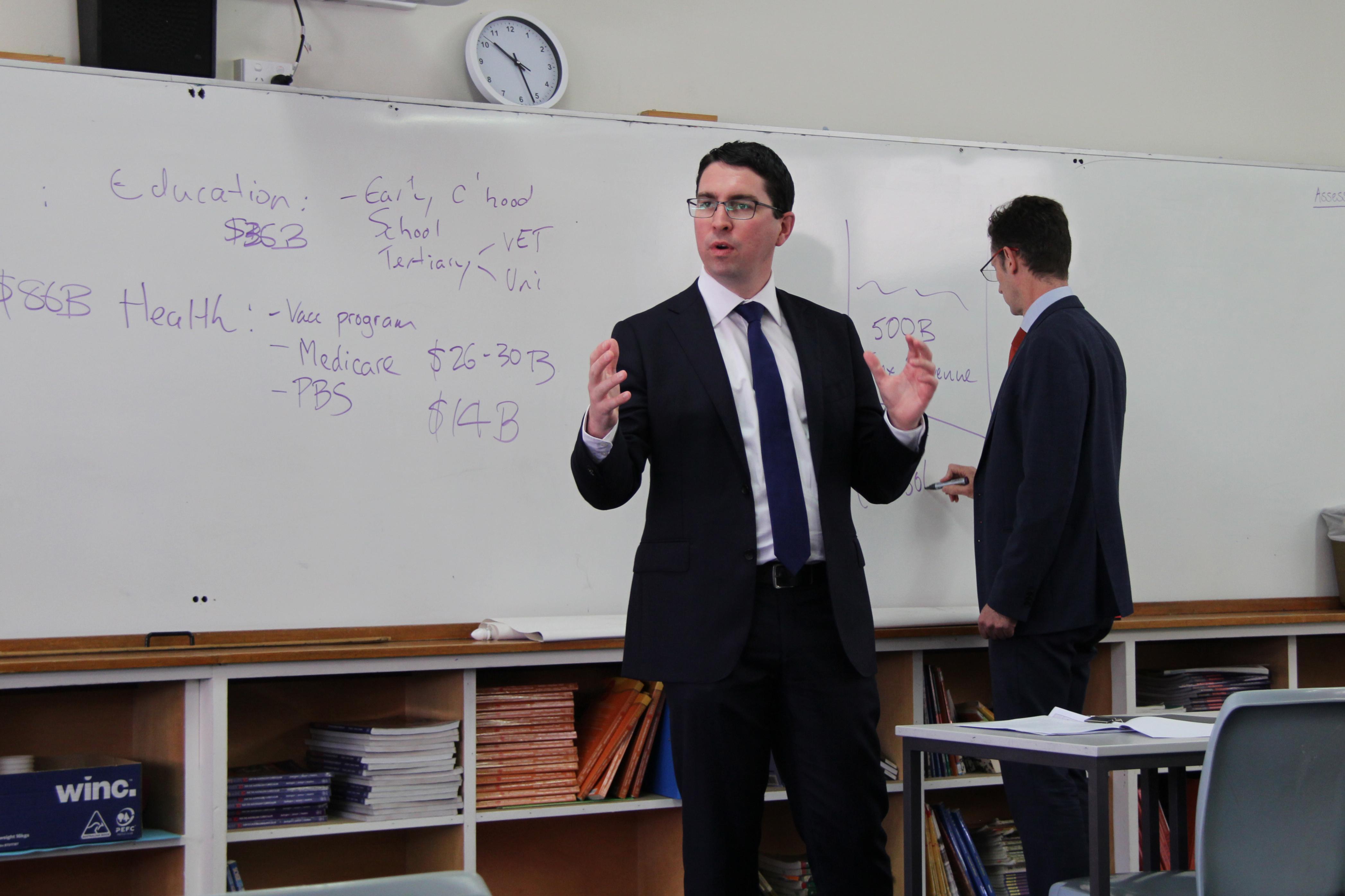 MPs visit Economics Class - John Forrest Secondary College